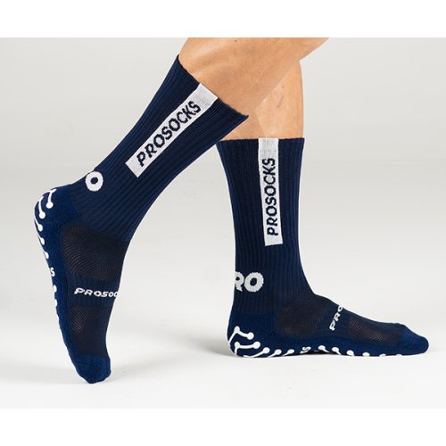 Meia De Futebol Antiderrapante Prosocks Ultragrip Azul Marinho